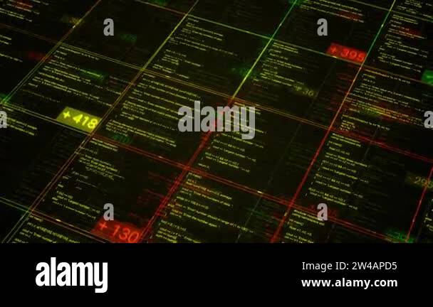 Hacking Activities On Computer Black Screen Animation Cybercrime