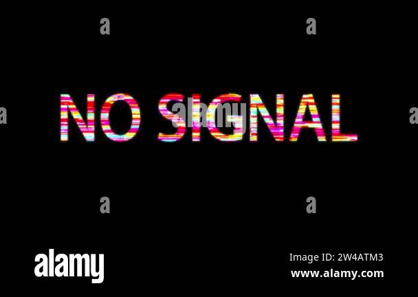 Abstract Digital Animation of Glitch and Noise. No Signal on the TV ...