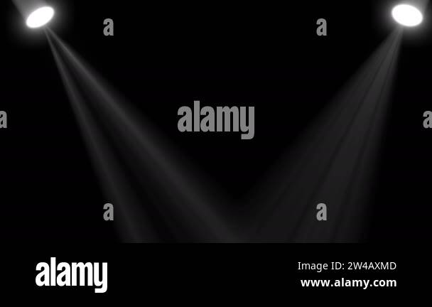 Rays of lights on black screen background animation. Beams light on ...