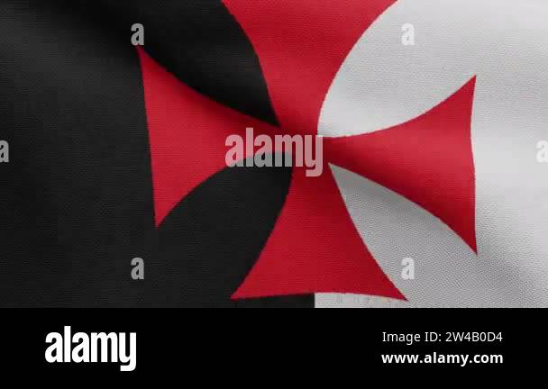 3D Banner of the knights templars, the Catholic military order medieval ...
