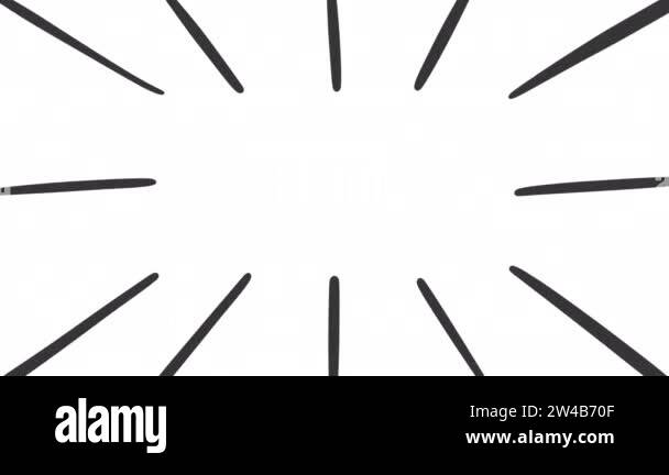 Hand drawn starburst with copy space animation with alpha channel ...