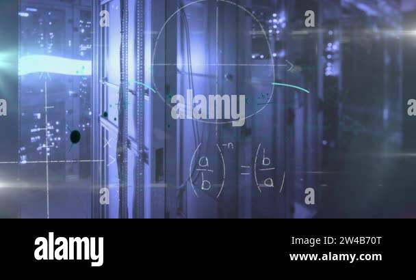 Animation of handwritten mathematical equations and digital interface ...