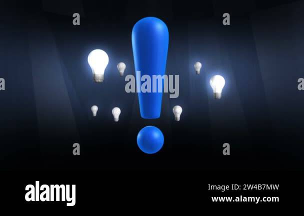 Light bulb exclamation mark icon Stock Videos & Footage - HD and 4K ...