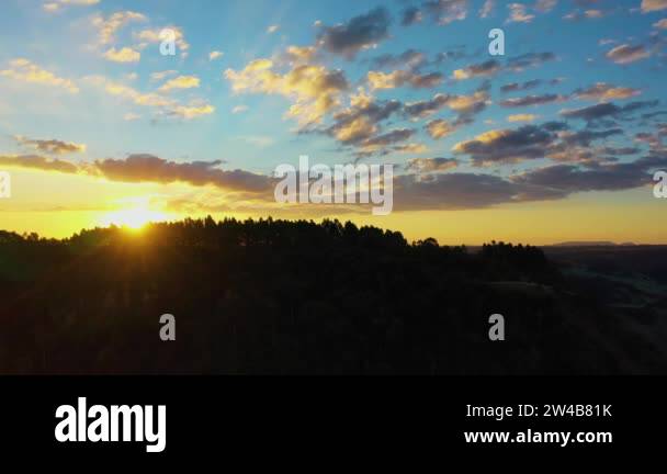 Panoramic Landscape of Rural Life Scene. Great Countryside Scenery ...