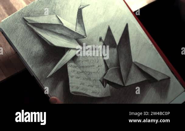 Folding origami drawing Stock Videos & Footage - HD and 4K Video Clips ...