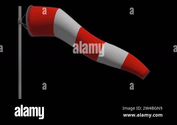 3D windsock animation on a black background Stock Video Footage - Alamy