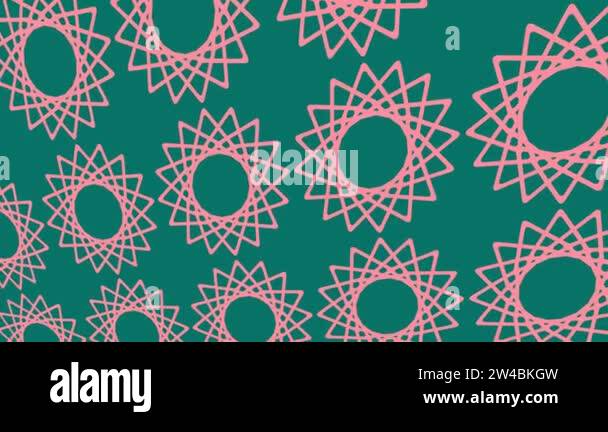 Color Pattern With Geometric Shapes On A Minimal Black Background Horizontally And Vertically