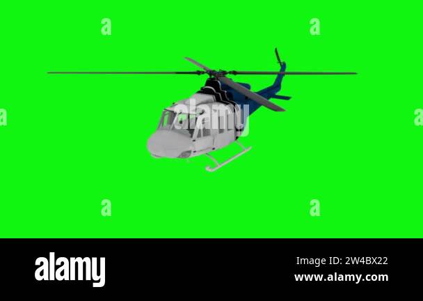 Realistic helicopter flying animation. Green screen 4k footage Stock ...