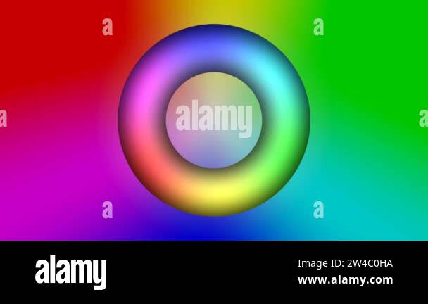 Rainbow Projected Onto Torus Floative Over Radial Spectrum Background ...