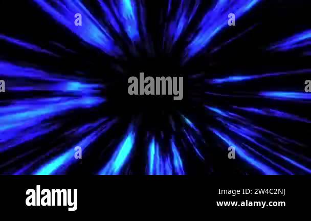 3d Animation with Blue Glowing Energy Light Effect on Dark Space ...