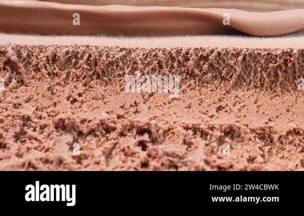 Close up Move the camera angle from left to right, Surface chocolate ...