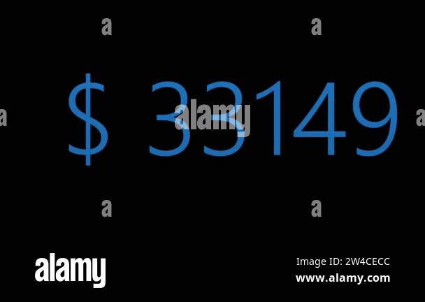 Colorful Animation of Dollars Counter. Currency Counter Isolated on ...