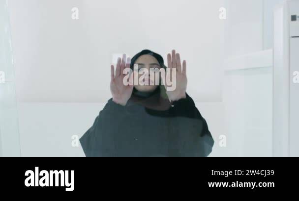 Middle eastern Arabian Muslim woman in traditional hijab clothes ...