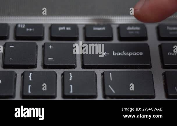 Backspace button pressing a lot of times on keyboard, laptop keyboard ...