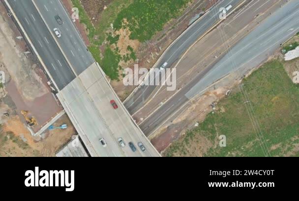 Renovation bridge construction site on reconstruction of the bridge of ...