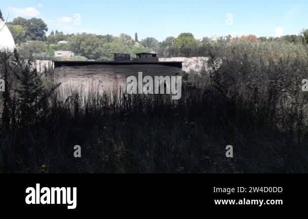 Ventilation pipe of the crematorium kiln where corpses are burned Stock ...