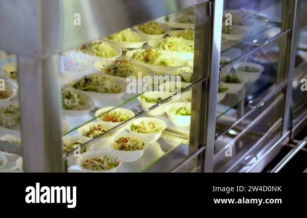 Cafeteria food display cabinet Stock Videos & Footage - HD and 4K Video ...