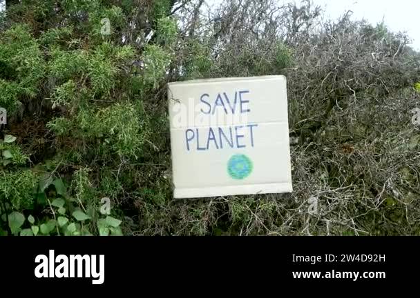 The nature conservation sign on nature background. The concept of World ...