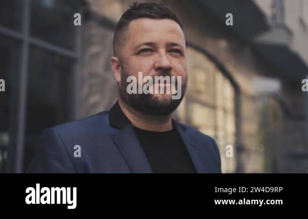 Salesman Stand Up in Railway Station Waiting Business Partner Coming to ...
