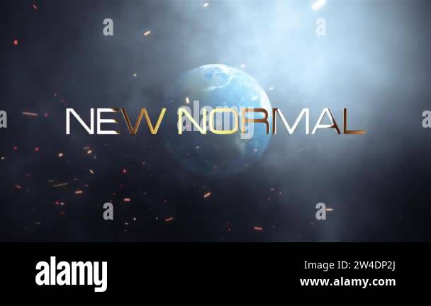 New Normal cinematic title trailer background concept. Animated 4K 3D ...