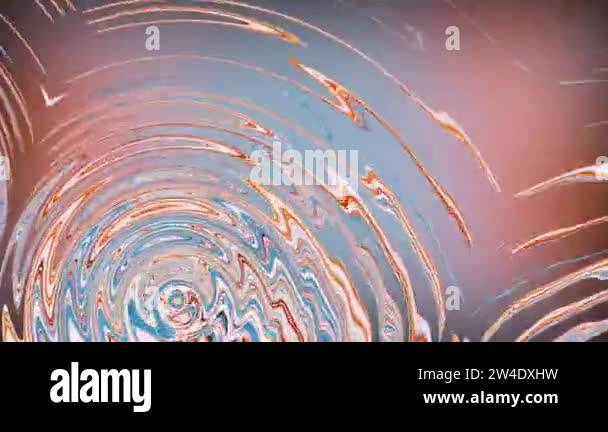 Abstract shiny multicolored swirls round texture loop motion. 4K 3D ...