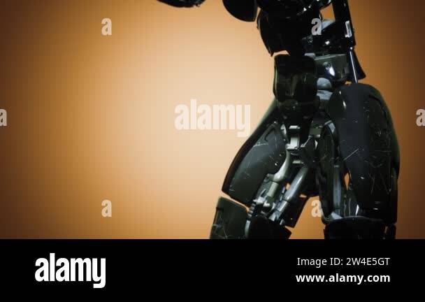 sci-fi robot woman animation in the digital world of the future Stock ...
