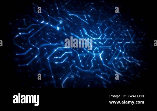 Abstract Technology Chipset Motherboard Background Animation/ 4k ...