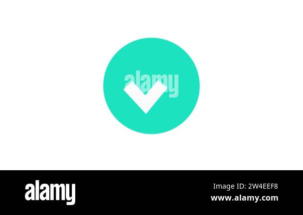 Set of a check mark symbols. Success, accepted. 4k video with alpha ...