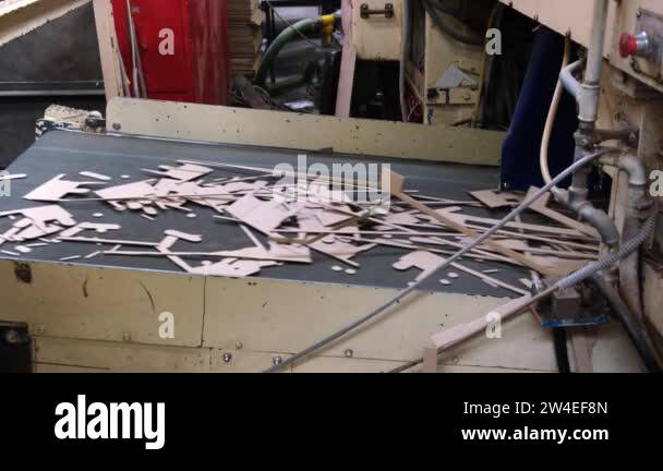 Trim Wastes. Paper shavings close up, waste from the production of ...