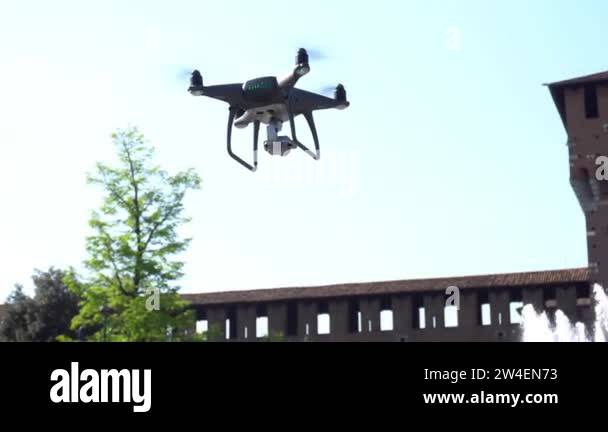 Italy , Milan april 2020 , drone in flight ,videos and panoramic ...