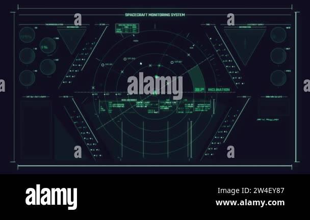 Futuristic radar / Interface / Digital screen / Ultra detailed abstract ...