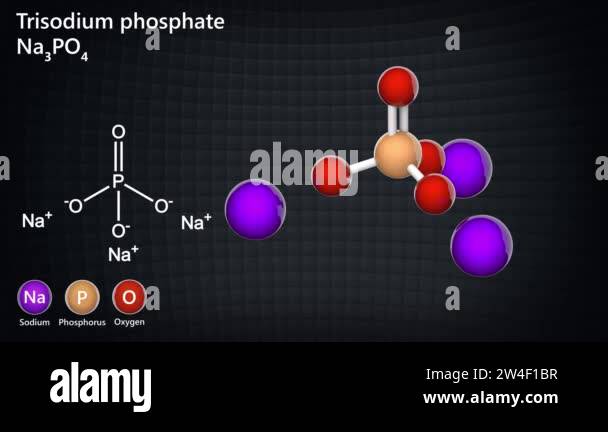 Sodium phosphate chemical structure Stock Videos & Footage - HD and 4K ...