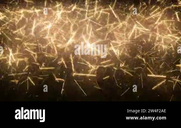 Abstract Glowing Gold Glitter Sparkling Rain Background/ 4k animation ...