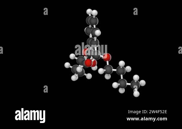 Molecular structure of Dibutyl phthalate. Other names: DBP, Butyl ...