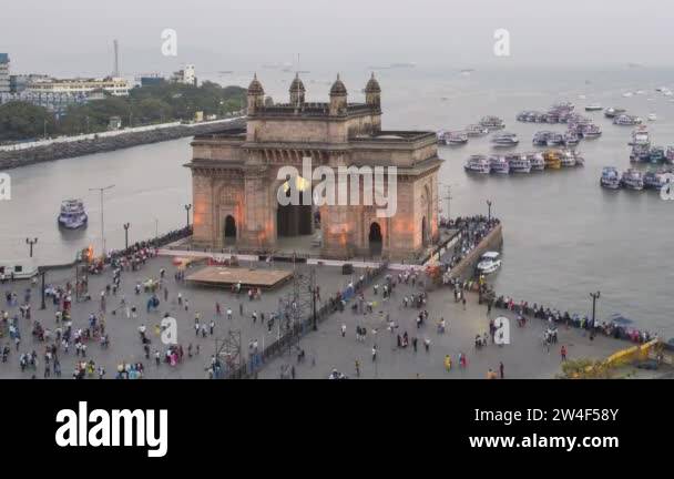 Jan 2018, India, Mumbai, Maharashtra, The Gateway of India, monument ...