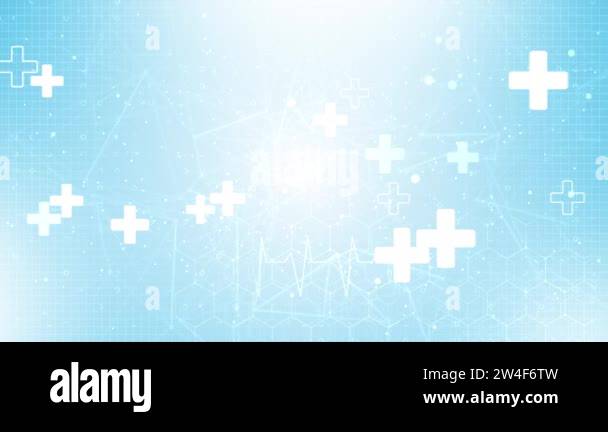 Abstract medical Loop background animation with flat icons and symbols ...
