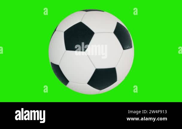 Soccer Ball Spinning Loop on Chroma Key Green Screen Stock Video ...