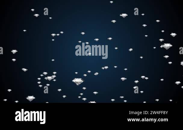 Diamonds Rain Falling Diamonds 4K Glamour Crystals Loop 4K 3D Animation ...