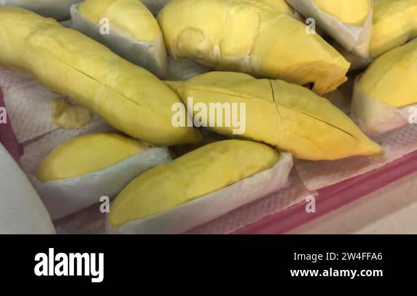 Close Up of Pieces of Durian Top View of Sweet, Tasty and Smelly Asian ...