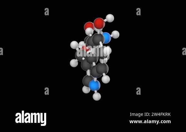 Hydroxytryptophan chemical structure, precursor of serotonin and ...