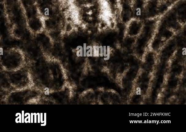 Scary gates underworld. Creepy face with metal patterns. Evil head in ...