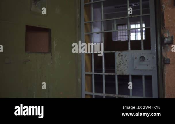 Prison Metal Door Closes Protect Prisoner From Inside to Escape. Food ...