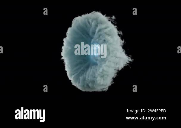 Opening vortex smoke portal, gateway to another dimension of the world ...