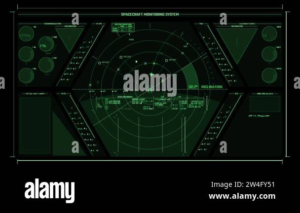 Futuristic radar / Interface / Digital screen / Ultra detailed abstract ...