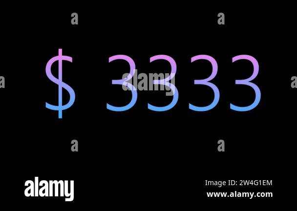 Colorful Animation of Dollars Counter. Currency Counter Isolated on ...