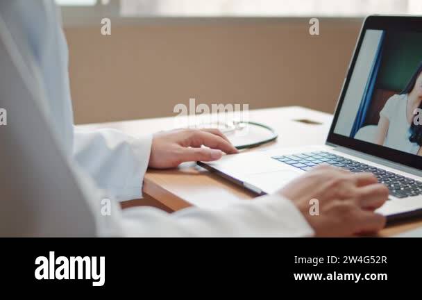 Patient using computer check in Stock Videos & Footage - HD and 4K ...