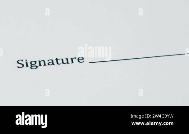 Ink signatures Stock Videos & Footage - HD and 4K Video Clips - Alamy