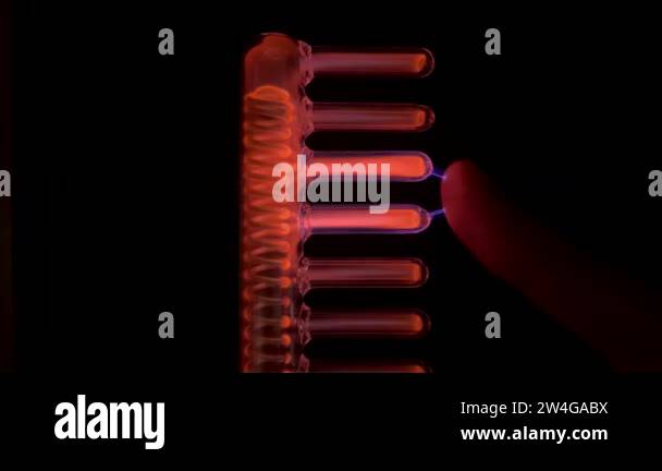Video of High frequency current produced by Comb tube of High Frequency ...