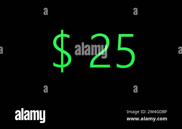 Colorful Animation of Dollars Counter. Currency Counter Isolated on ...