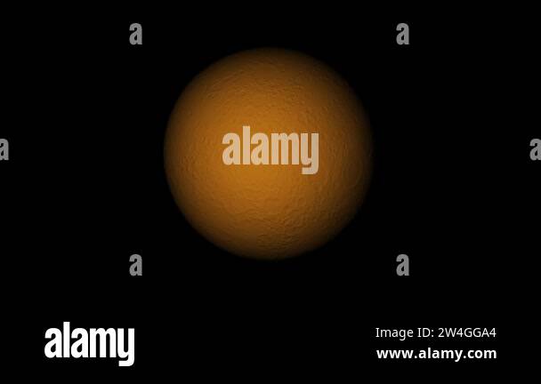 Close up orbiting planet mars, 3d rendering animation on the darkness ...